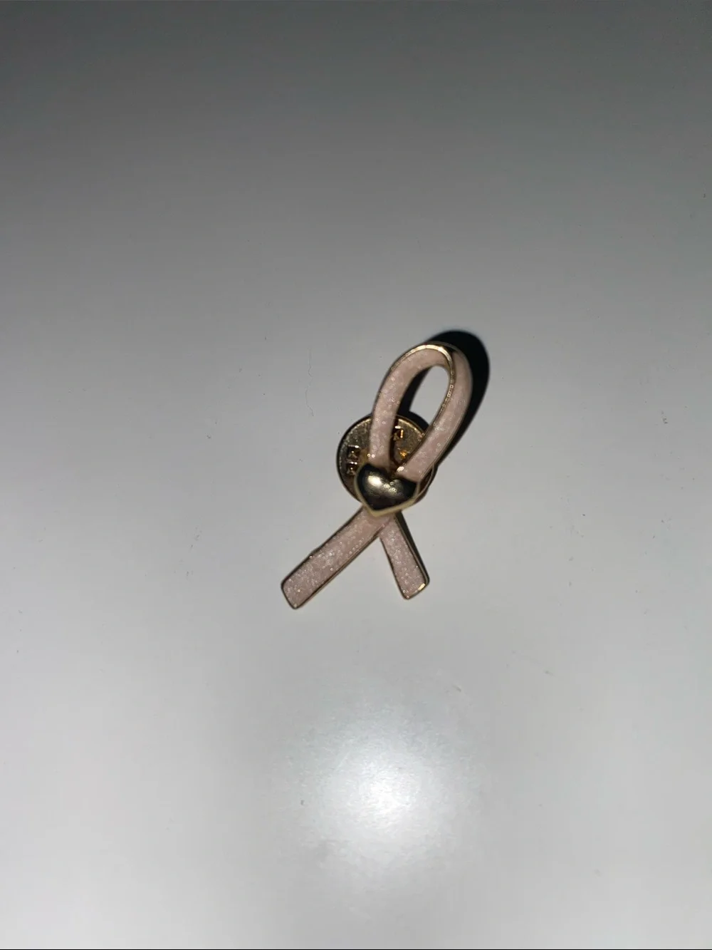 Jewelry | Avon Pink Ribbon Heart Gold Tone Pin | Poshmark
